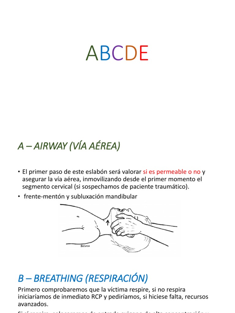 Abcde | PDF | Reanimación cardiopulmonar | Medicina CLINICA