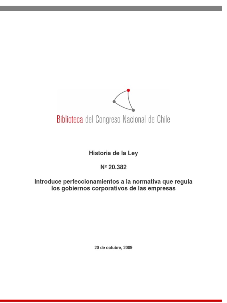 Historia Ley 20382 | PDF | Auditoría | Compartir (Finanzas)