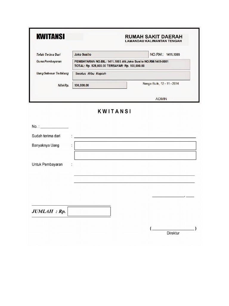 Contoh Kwitansi | PDF