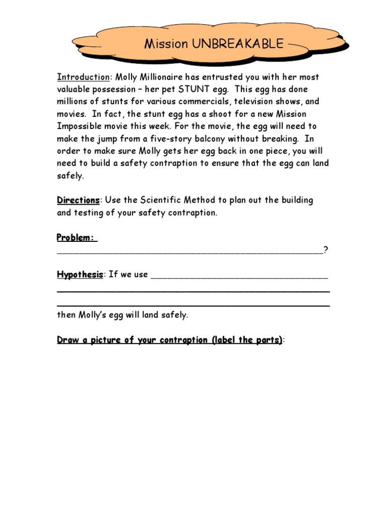 Egg Drop Lab | Download Free PDF | Experiment | Hypothesis