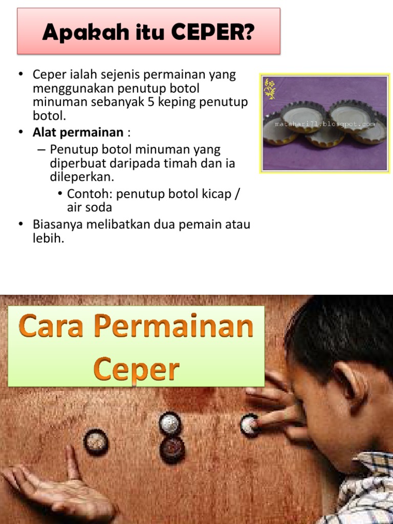 Permainan Tradisional Ceper: Aturan dan Cara Bermainnya | PDF