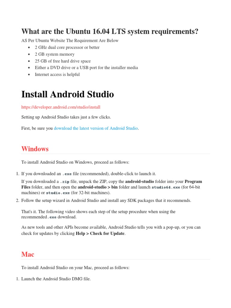 A Guide to Installing and Setting Up Android Studio on Windows, Mac ...