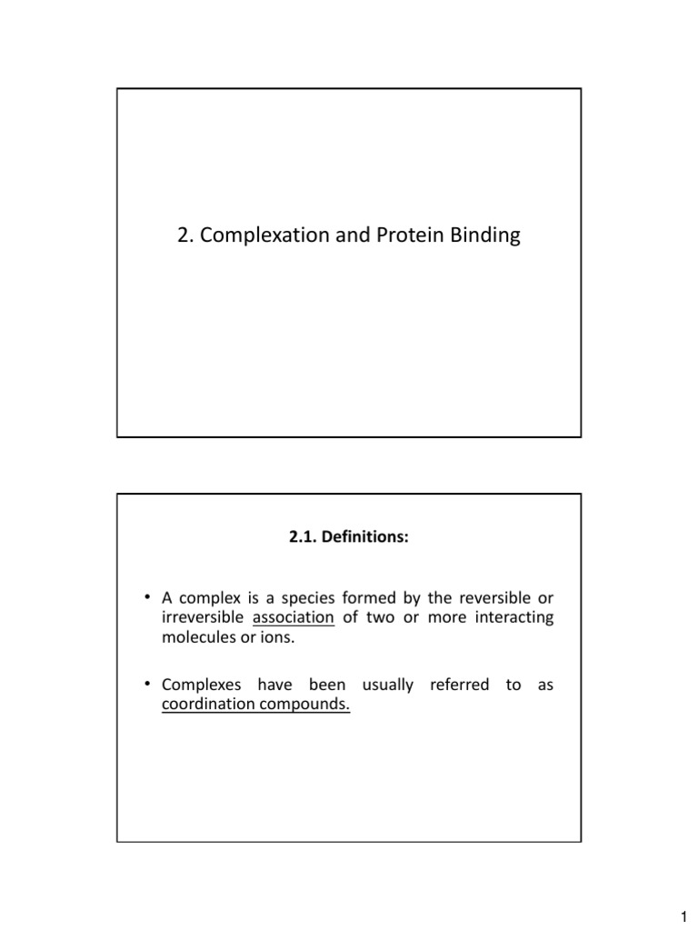 Topic 2 - Complexation | PDF | Coordination Complex | Chelation