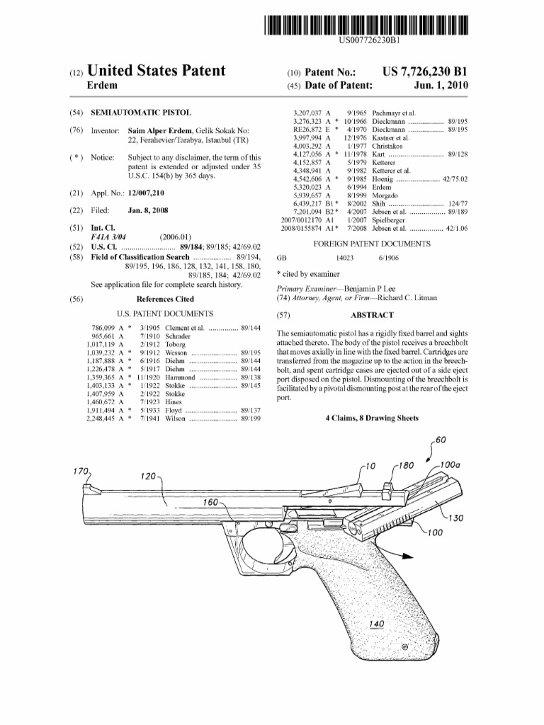 Rotation Automatic Pistol | PDF | Weapon Design | Components