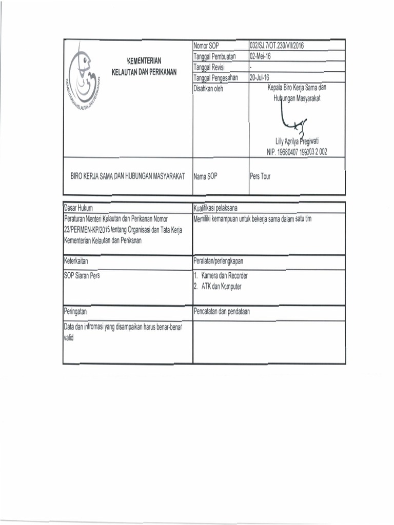 Sop Press Tour PDF | PDF