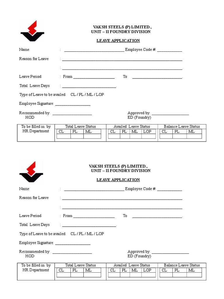 Leave Form | PDF | Business