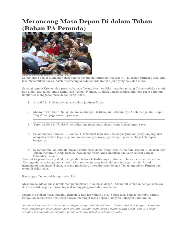 Khotbah Remaja | PDF