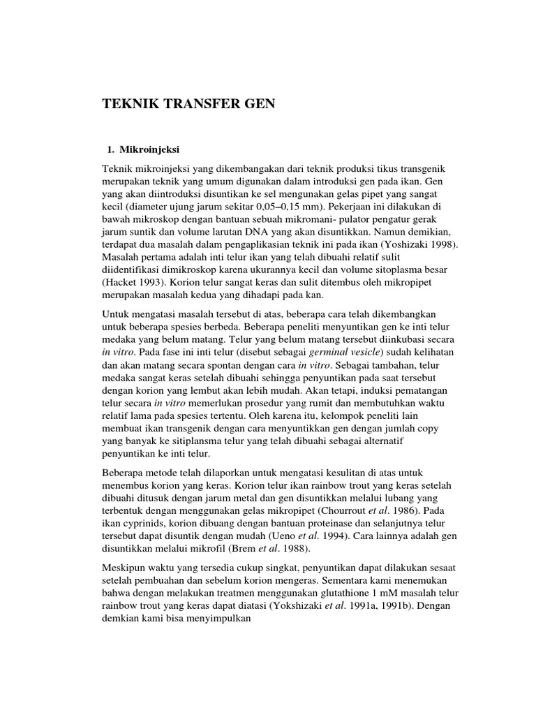 Teknik Transfer Gen | PDF