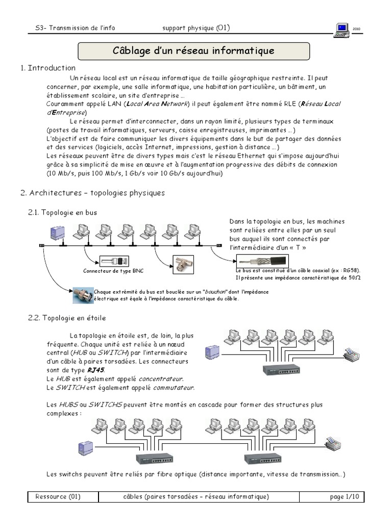 Cables Réseaux PDF | PDF | Électrotechnique | Ingénierie des ...