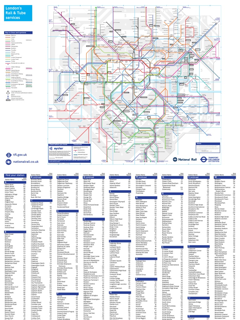 London Rail and Tube Services Map | PDF | Rail Infrastructure | Rapid ...
