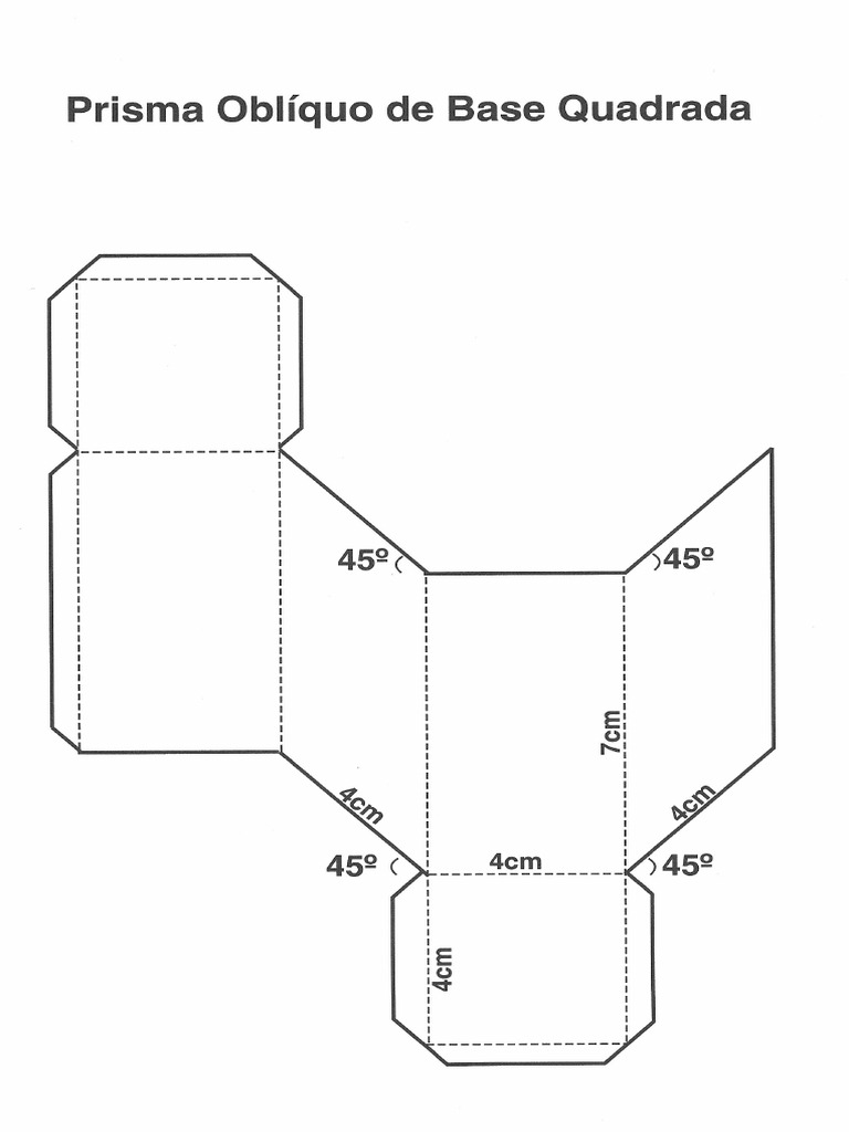 03 Prisma Obliquo de Base Quadrada | PDF