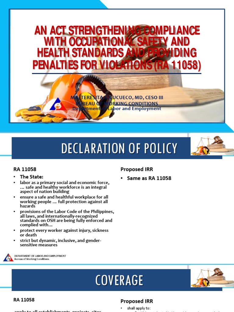 Ra 11058 PDF | PDF | Personal Protective Equipment | Occupational ...