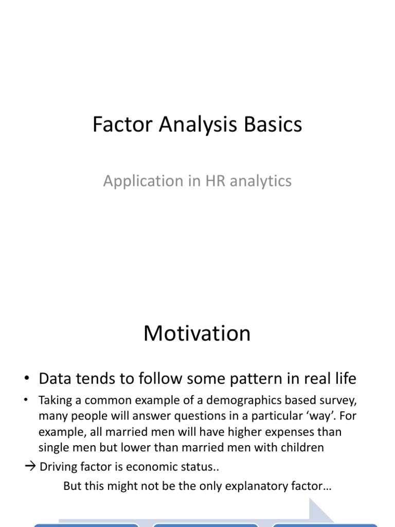 Factor Analysis Basics: Application in HR Analytics | PDF