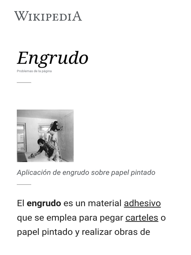 Engrudo: Definición y Preparación | PDF