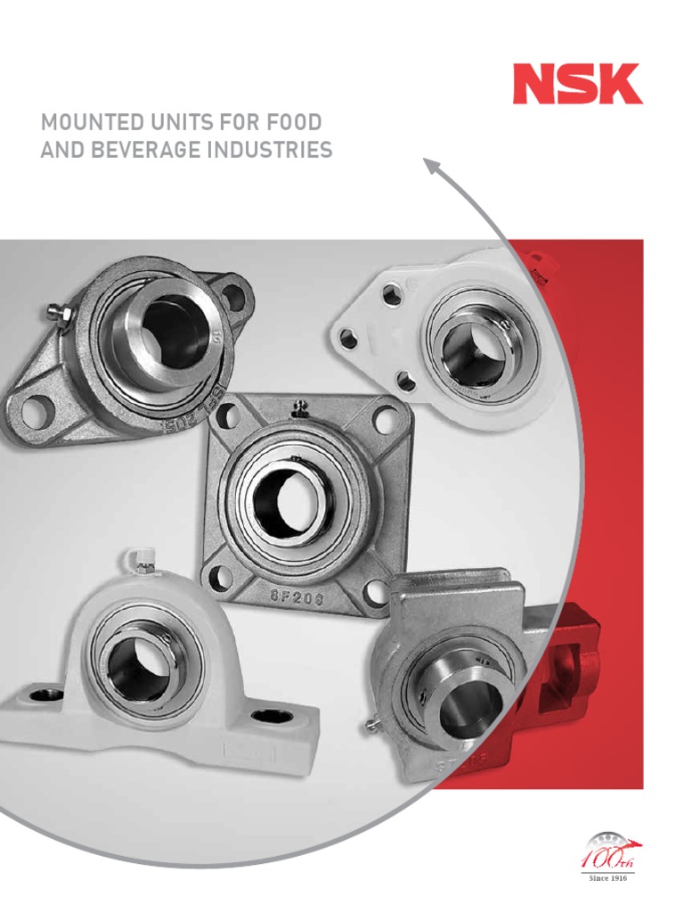 NSK Food and Beverage Mounted Units For Web | PDF | Bearing (Mechanical) | Building Engineering