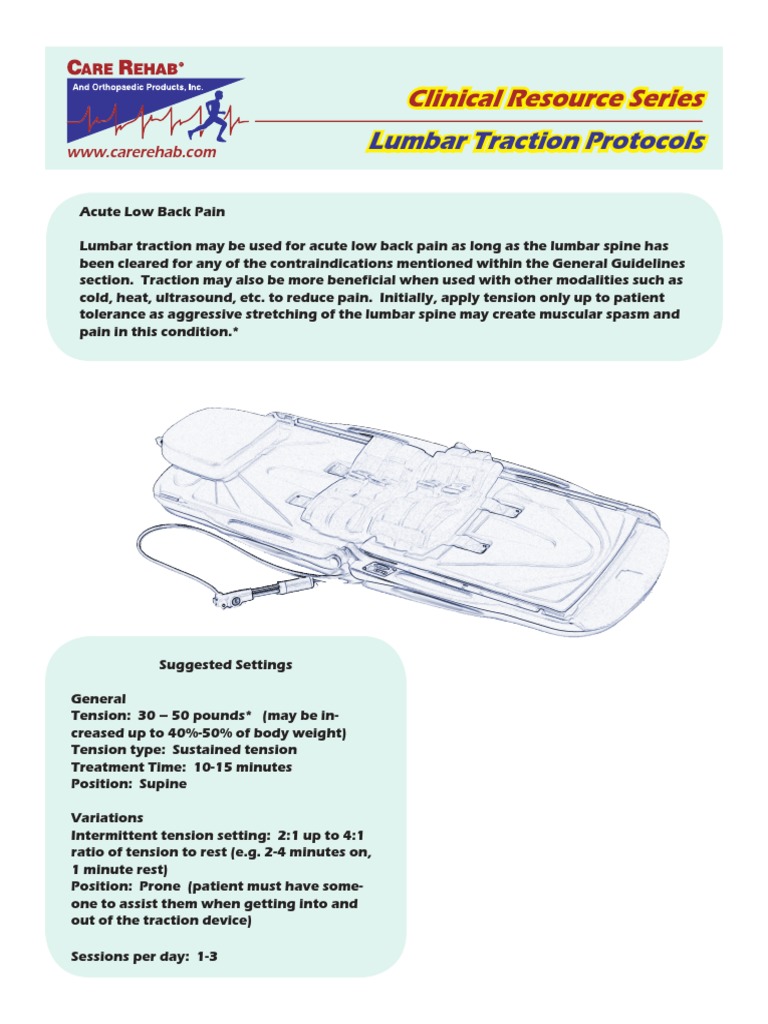 Lumbar Traction Protocols Clinical Resource Series | PDF