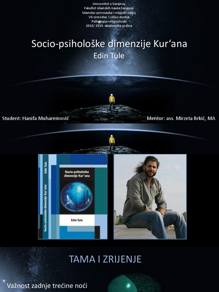 Socio-Psihološke Dimenzije Kur'ana - Edin Tule | PDF