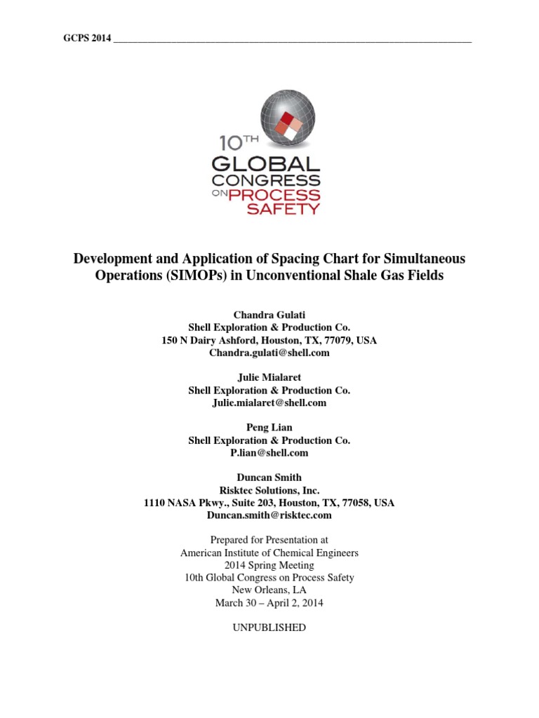 Simops Spacing Chart Paper | PDF | Combustion | Shale Gas