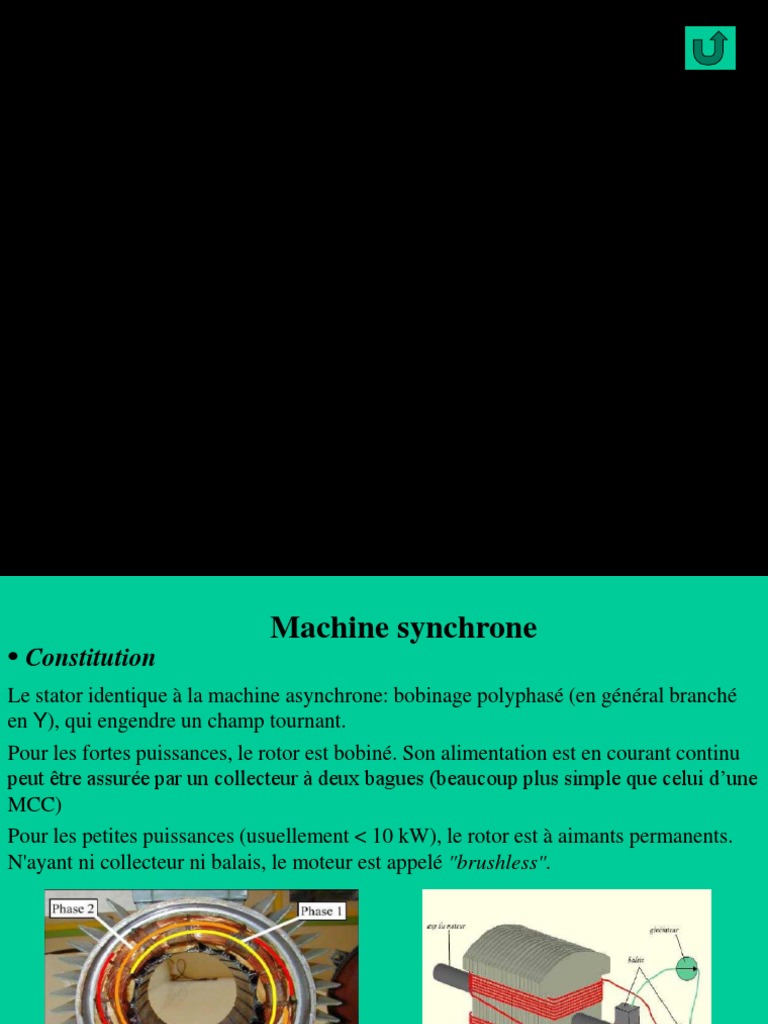 Fonctionnement et caractéristiques des moteurs synchrones | PDF ...