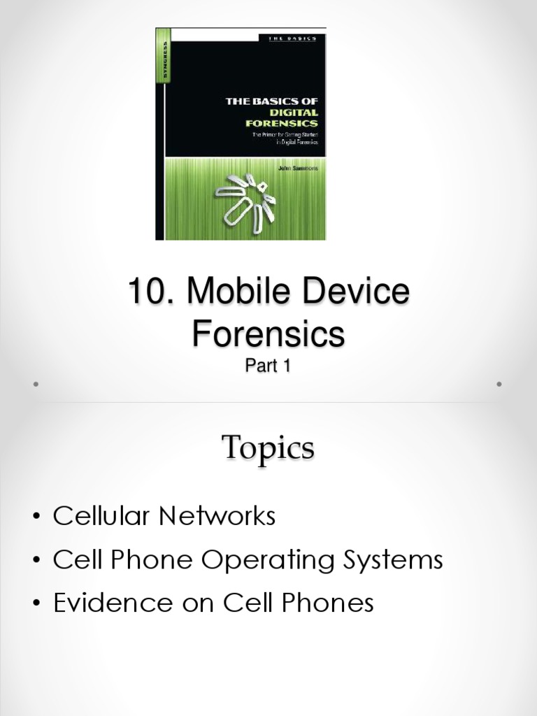 Mobile Device Forensics | PDF | Mobile Phones | Gsm