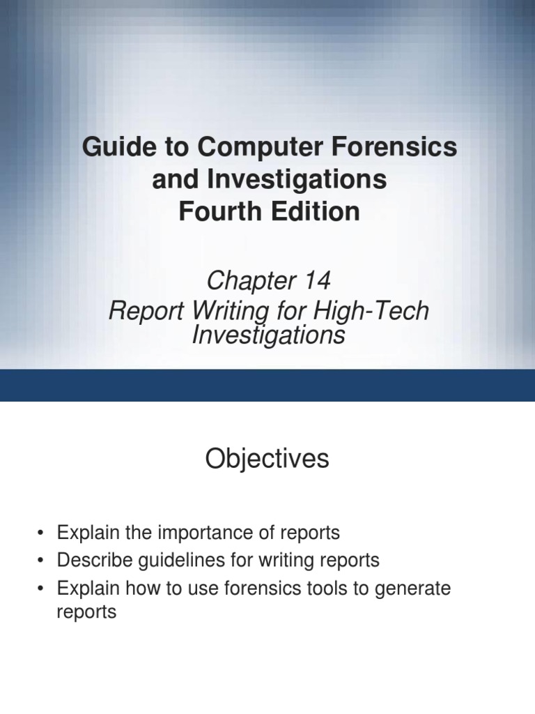Chapter 11 Report Writing For High Tech Investigation | PDF | Expert ...
