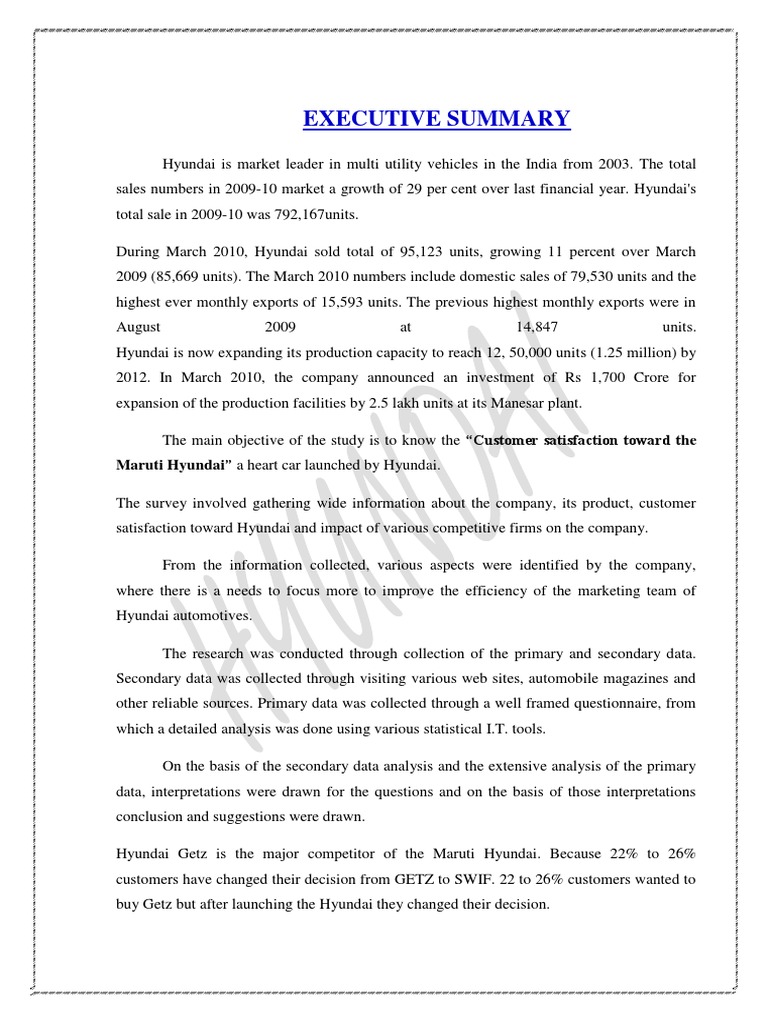 Customer Satisfaction - Hyundai | PDF | Customer Satisfaction ...