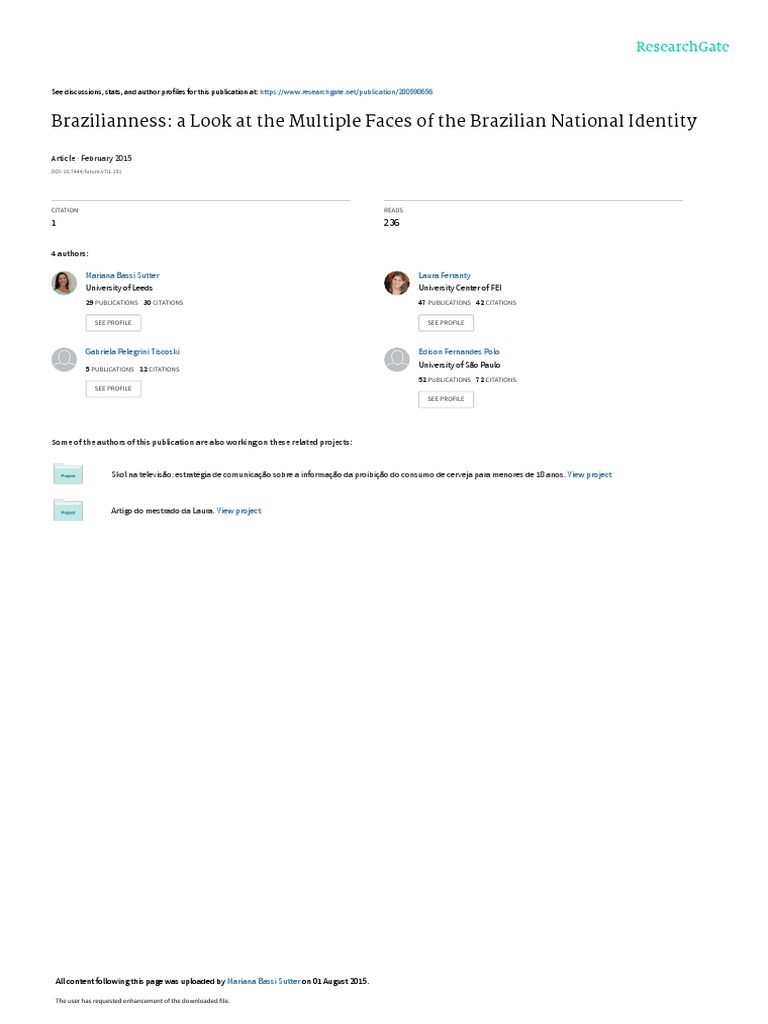 Brazilianness: A Look at The Multiple Faces of The Brazilian National ...