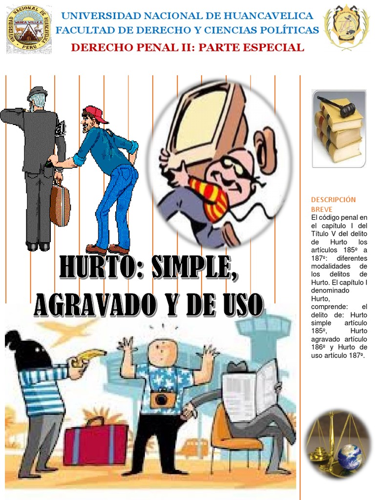 Hurto Simple Agravado y de Uso | PDF | Robo | Intención (Derecho Penal)