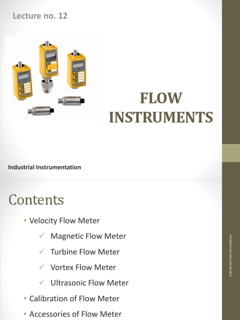 Lecture 12-Flow Meters | PDF | Flow Measurement | Fluid Dynamics