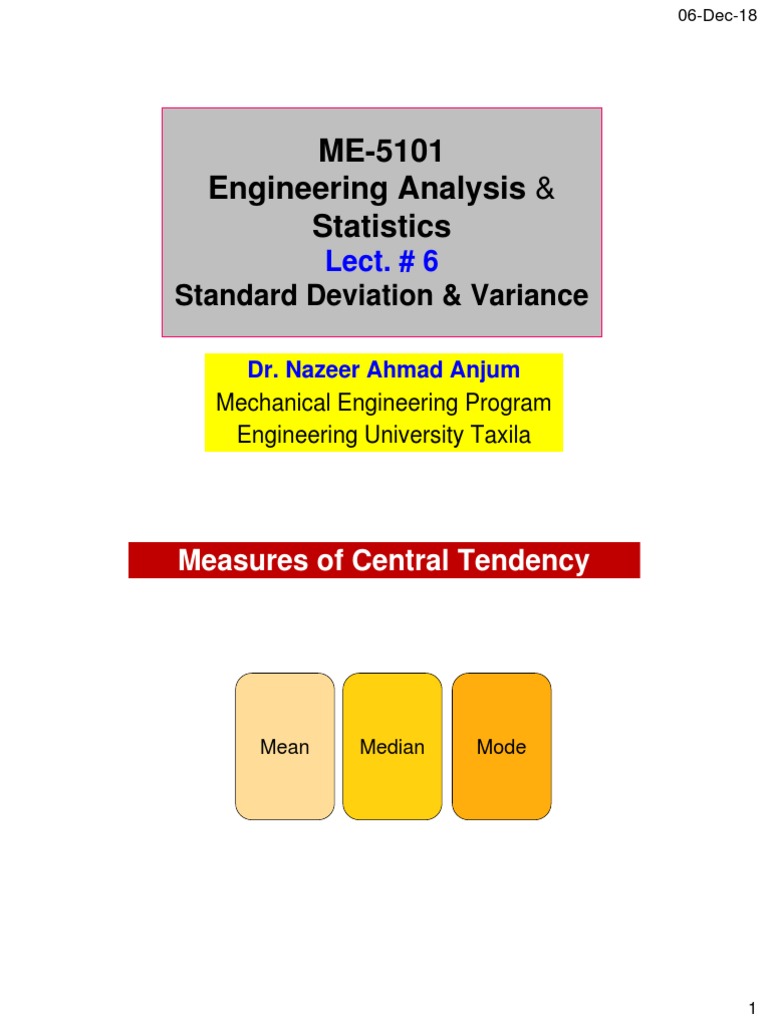 Standard Deviation and Variance | PDF | Variance | Mean