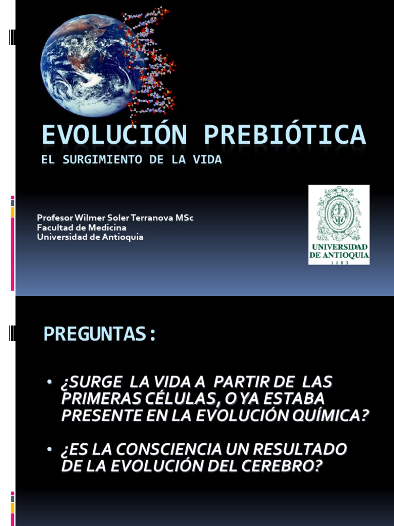 Evolución Prebiótica | PDF | Vida | Evolución