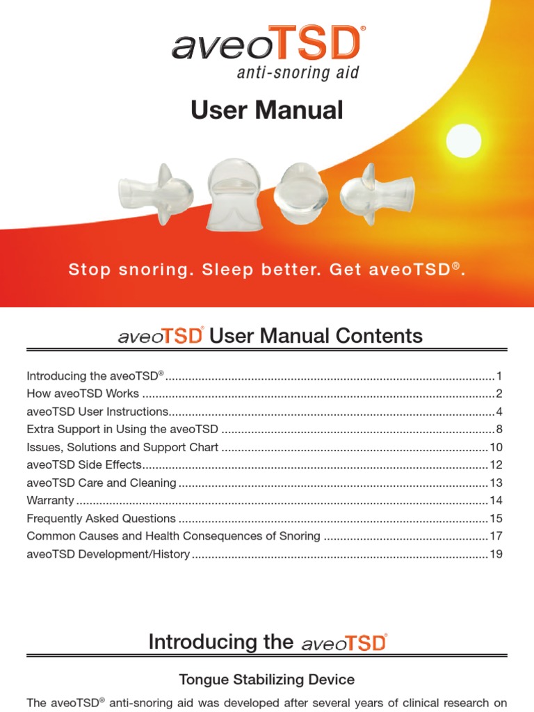Dental Sleep Aveotsd User Guide | PDF | Snoring | Animal Physiology