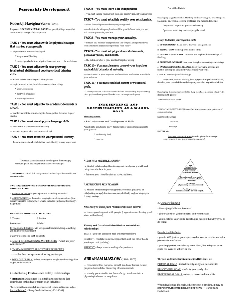 Personality Development | Download Free PDF | Communication | Thought