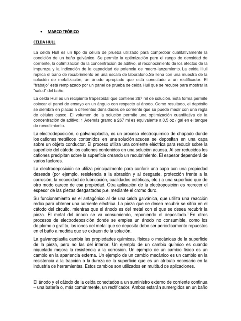 Caracterización del proceso de electrodeposición y su aplicación en la ...