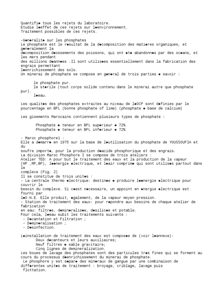 Impact des rejets de phosphates au Maroc | PDF | Phosphate | Fertilisant