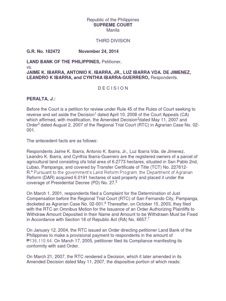 Agrarian CAse | Download Free PDF | Lawsuit | Eminent Domain