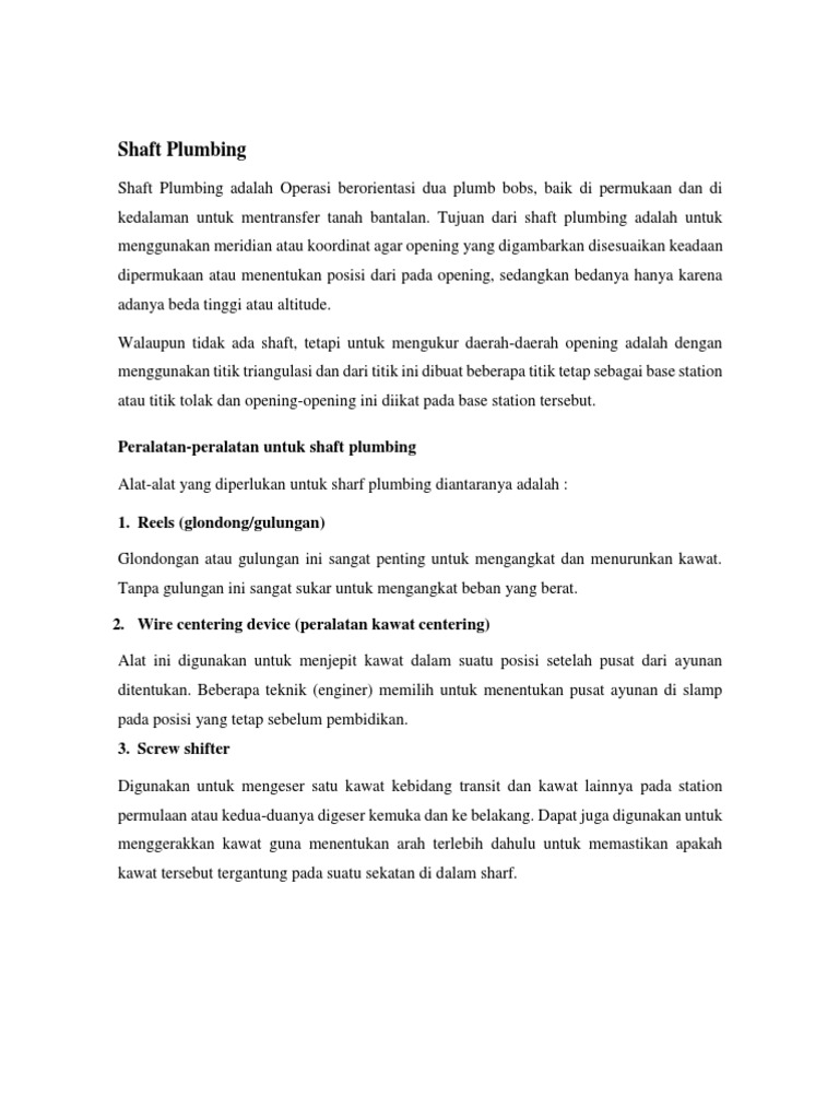 Shaft Plumbing | PDF