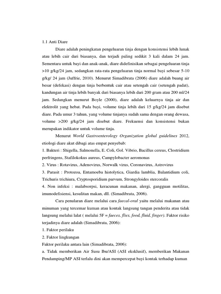 Teori Antidiare Antitukak | PDF