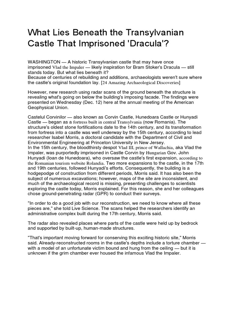 Dracula Article | PDF | Vlad The Impaler