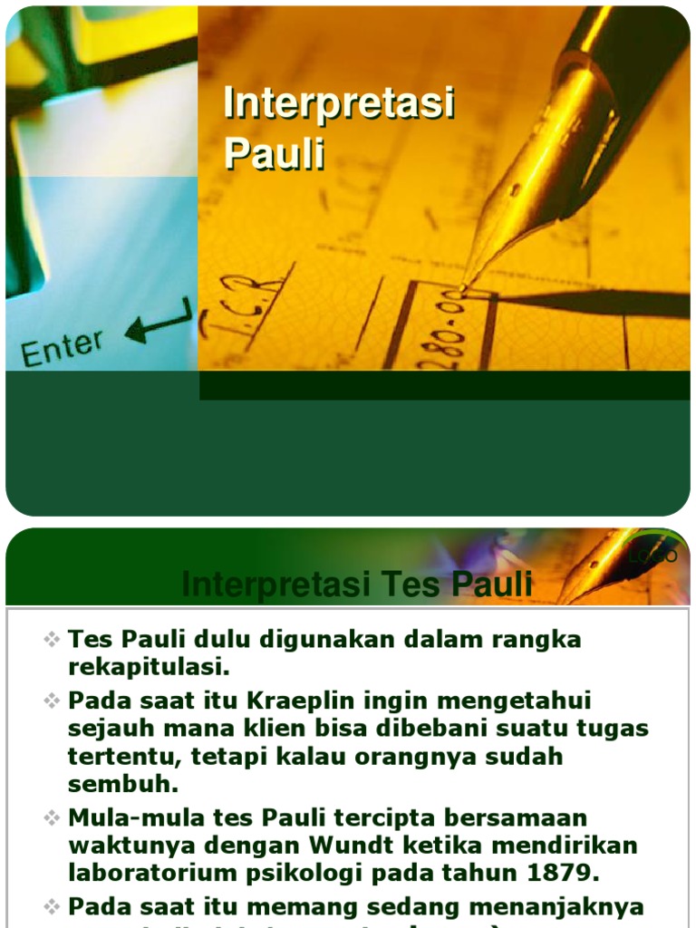 Interpretasi Tes Pauli dalam Psikologi | PDF