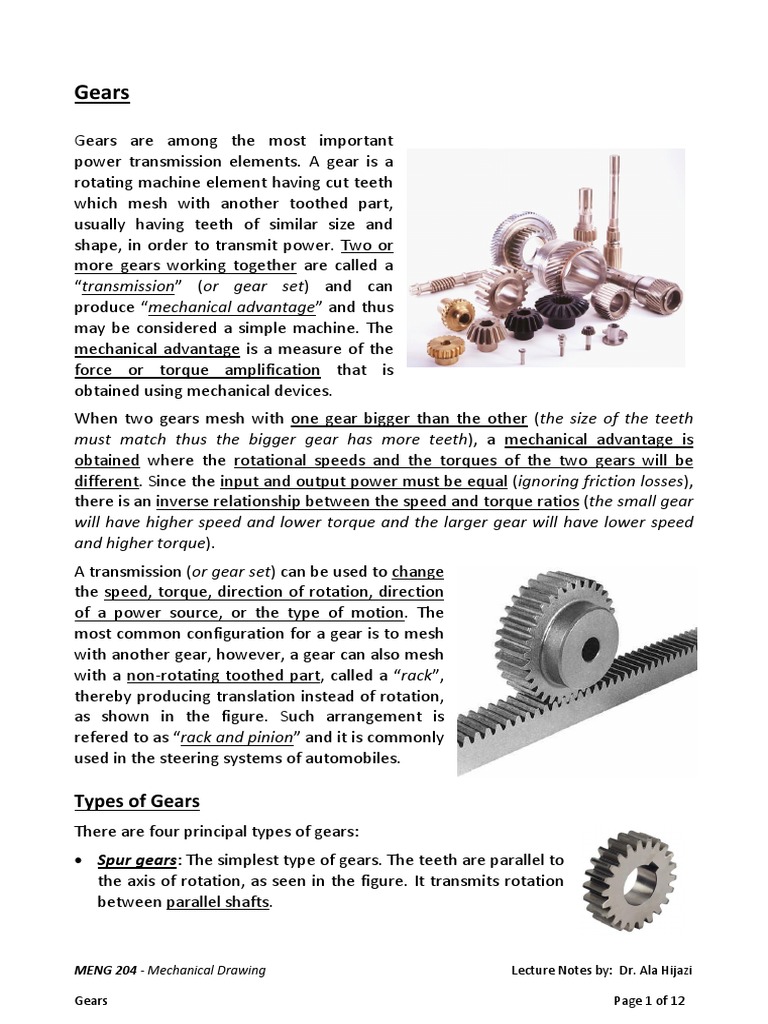 An In-Depth Look at Gears: Their Types, Mechanics, Profiles and ...