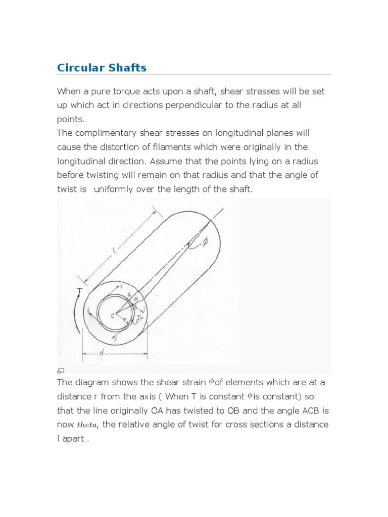 Shaft | PDF | Stress (Mechanics) | Bending