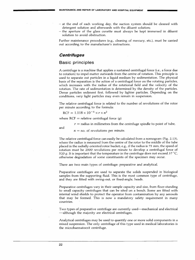 Centrifuges: Basic Principles | PDF | Centrifuge | Mechanical Engineering