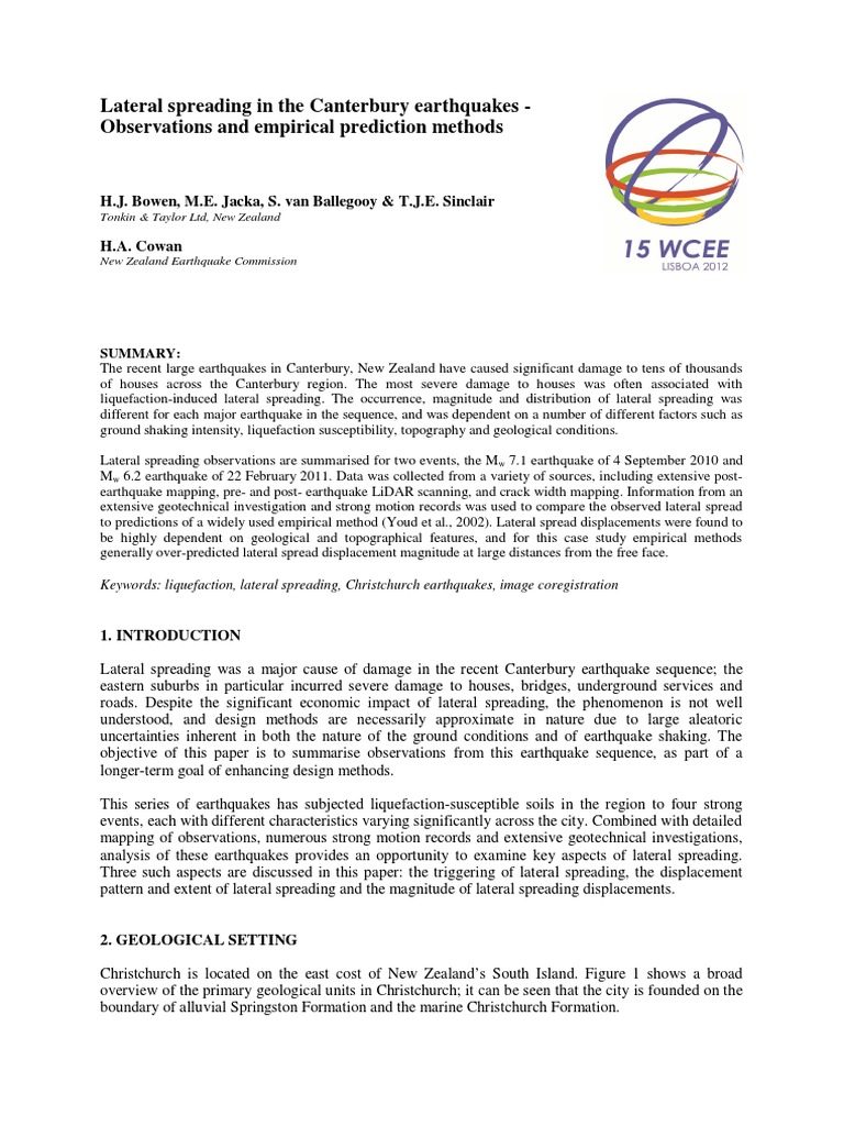 Lateral Spreading | Download Free PDF | Earthquakes | Lidar