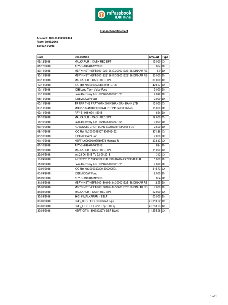 286 Idbi Statement PDF | PDF | Banking | Services (Economics)