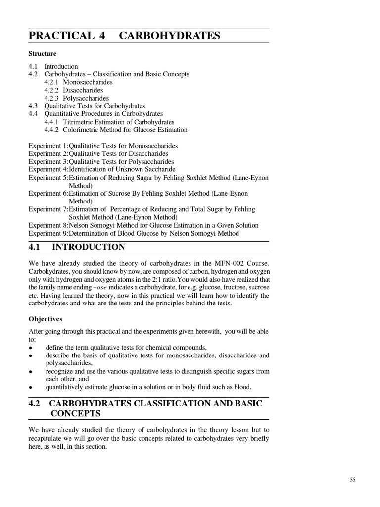 Practical 3 | PDF | Carbohydrates | Glucose