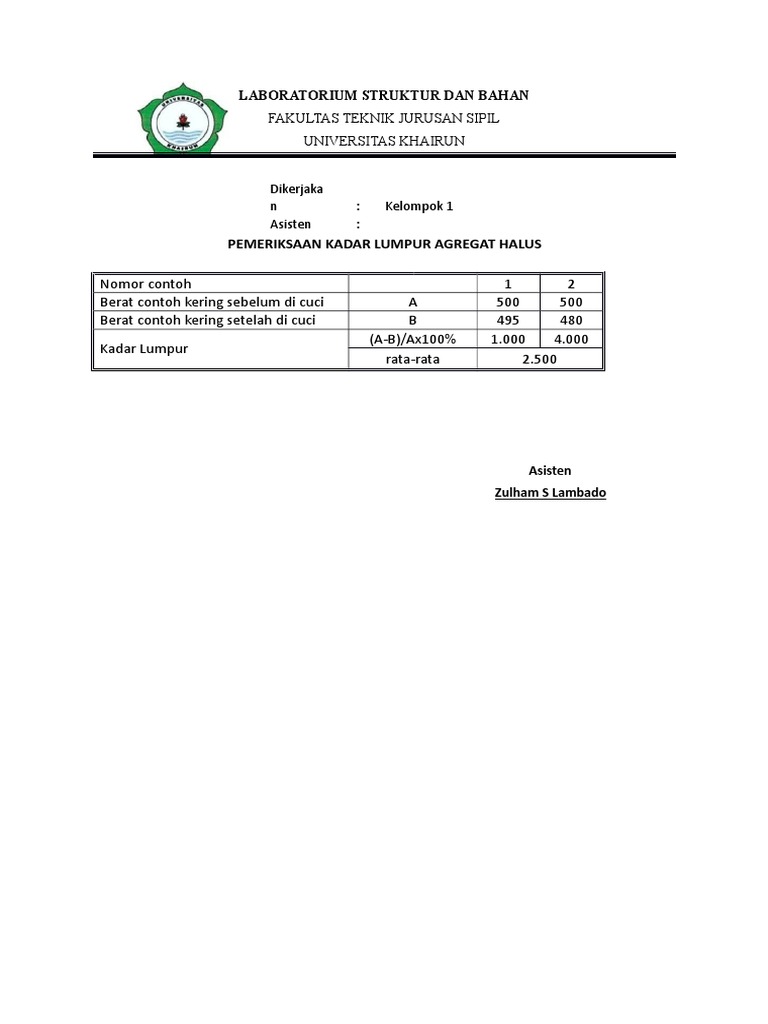 Laboratorium Struktur Dan Bahan | PDF