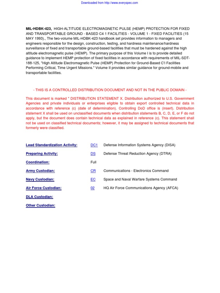HEMP Protection for Ground Facilities | PDF | Classified Information ...