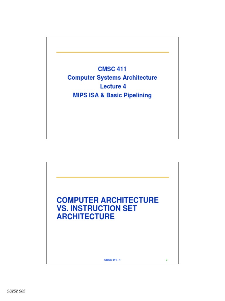 Computer Architecture vs. Instruction Set Architecture | PDF | Computer Architecture | Digital ...
