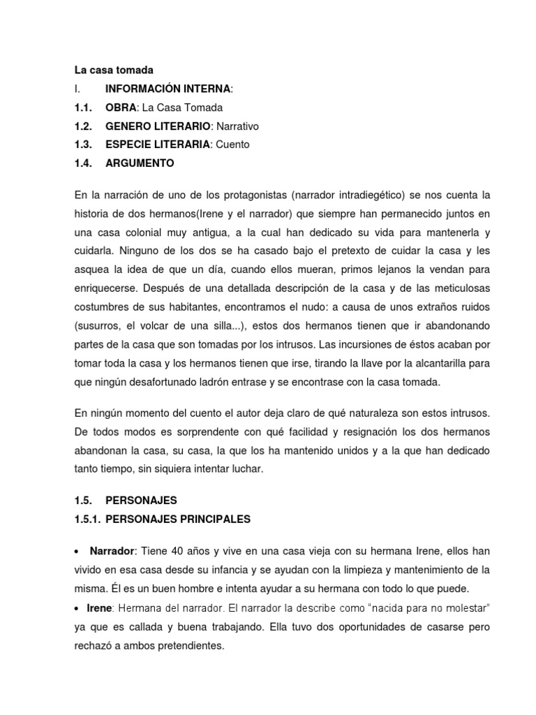 La Casa Tomada | PDF